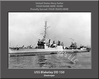 USS Blakeley DD 150 : Personalized Navy Ship Photo ⋆ Great Naval Images LLC
