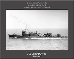 USS Chew DD 106 : Personalized Navy Ship Photo ⋆ Great Naval Images LLC.