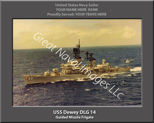 USS Dewey DLG 14 : Personalized Navy Ship Photo 2 ⋆ Great Naval Images LLC