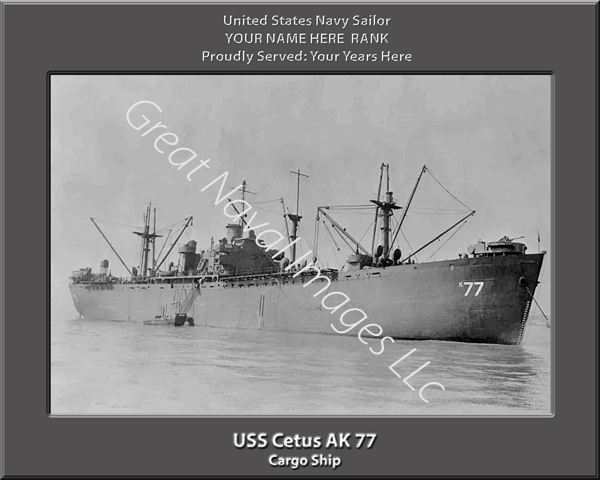 USS Cetus AK 77 : Personalized Navy Ship Photo ⋆ Great Naval Images LLC