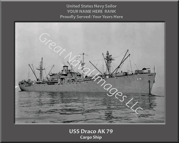 USS Draco AK 79 : Personalized Navy Ship Photo ⋆ Great Naval Images LLC