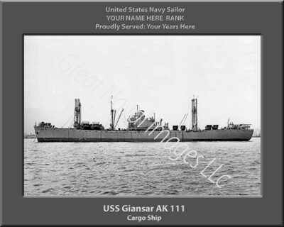 USS Giansar AK 111 : Personalized Navy Ship Photo ⋆ Great Naval Images LLC