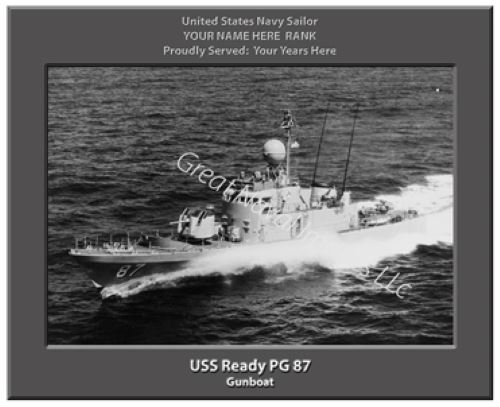 USS Ready PG 87 : Personalized Navy Ship Photo ⋆ Great Naval Images LLC