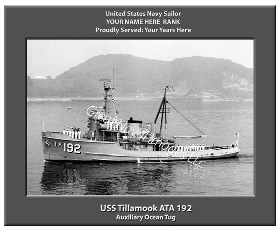 USS Tillamook ATA 192 : Personalized Navy Ship Photo ⋆ Great Naval ...