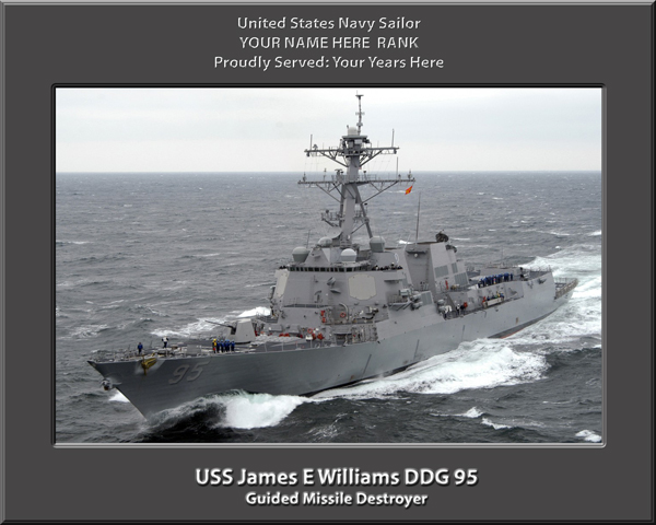 USS James E Williams DDG 95 : Personalized Navy Ship Photo 3 ⋆ US Navy ...