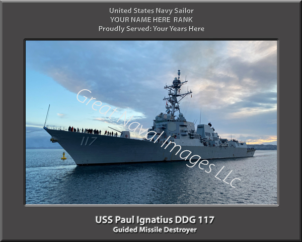 USS Paul Ignatius DDG 117 : Personalized Ship Photo 2 ⋆ Great Naval ...
