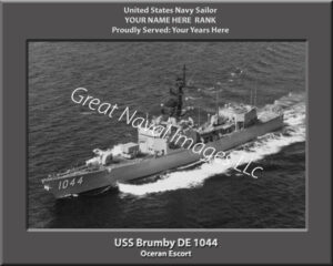 USS Brumby DE 1044 : Personalized Ship Photo ⋆ Great Naval Images LLC