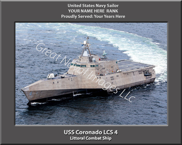 USS Coronado LCS 4 Navy Ship Photo ⋆ Personalized US Navy Ship Prints Photos on Canvas