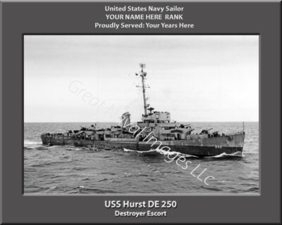 USS Hurst DE 250 : Personalized Ship Photo ⋆ Great Naval Images LLC.