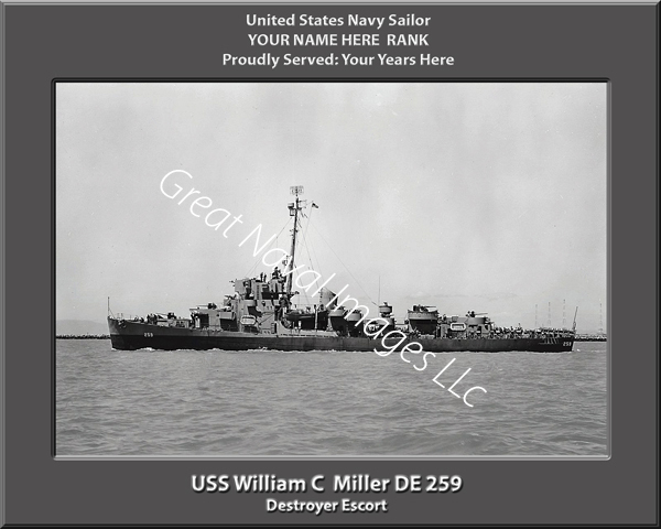 USS William C Miller DE 259 : Personalized Ship Photo ⋆ Great Naval ...