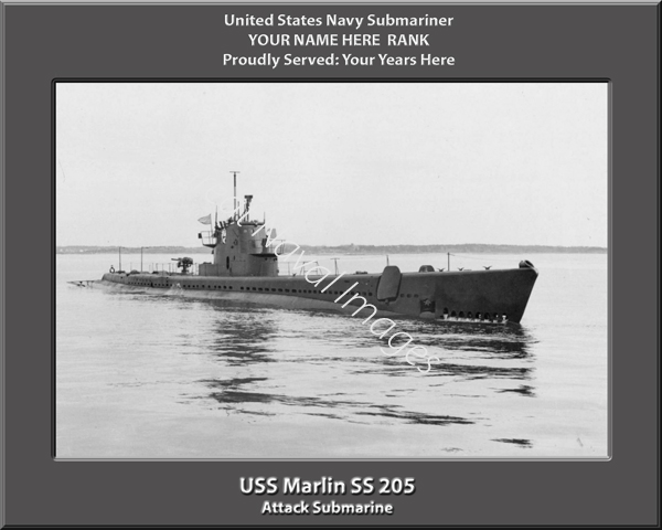 USS Marlin SS 205 : Submarine Photo ⋆ Personalized US Navy Ship Prints ...