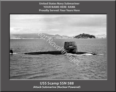 USS Scamp SSN 588 : Submarine Photo ⋆ Personalized US Navy Ship Prints ...