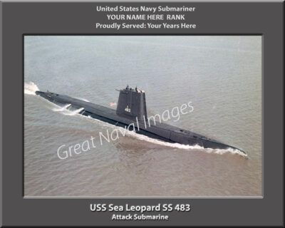 USS Sea Leopard SS 483 : Submarine Photo ⋆ Great Naval Images LLC