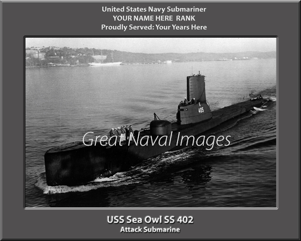 USS Sea Owl DD 405 : Submarine Photo ⋆ Personalized US Navy Ship Prints ...