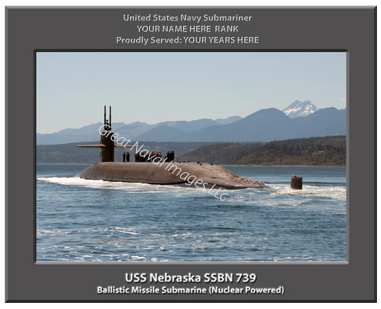 USS Nebraska SSBN 739 : Submarine Photo ⋆ Personalized US Navy Ship ...
