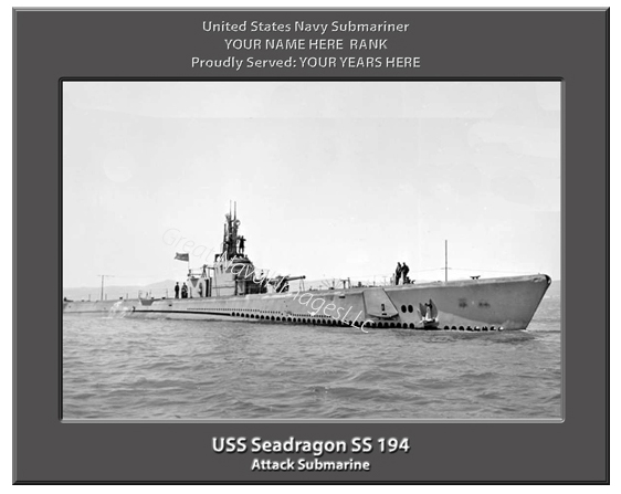 USS Seadragon SS 194 : Submarine Photo ⋆ Personalized US Navy Ship ...