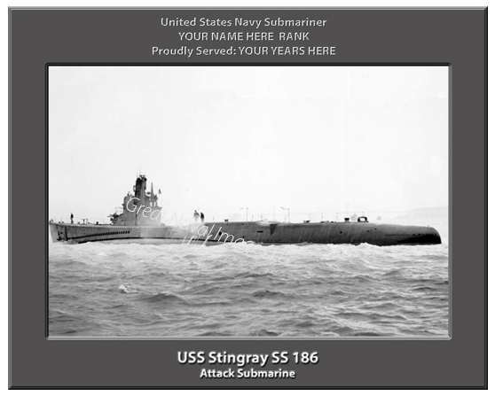 USS Stingray SS 186 : Submarine Photo ⋆ Personalized US Navy Ship ...