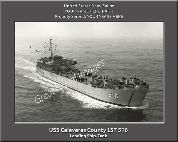 USS Calaveras County LST 516 : Navy Ship Photo ⋆ Great Naval Images LLC.