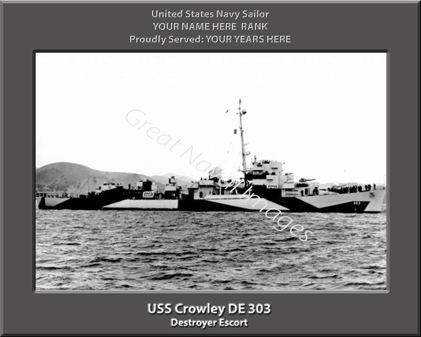 USS Crowley DE 303 : Navy Ship Photo ⋆ Great Naval Images LLC