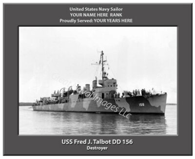 USS Fred J Talbot DD 156 : Ship Photo ⋆ Personalized US Navy Ship ...