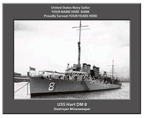 USS Hart DM 8 : Navy Ship Photo ⋆ Great Naval Images LLC