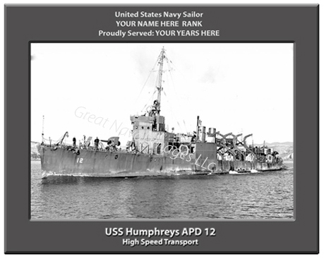 USS Humphreys APD 12 : Navy Ship Photo ⋆ Great Naval Images LLC