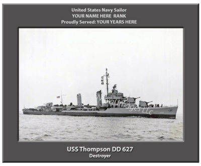 USS Thompson DD 627 : Navy Ship Photo ⋆ Personalized US Navy Ship ...