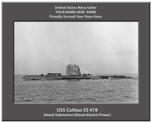 USS Cutlass SS 478 : Submarine Photo ⋆ Personalized US Navy Ship Prints ...