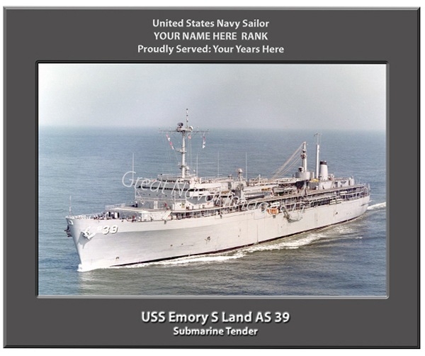 USS Emory S Land AS 39 : Personalized Navy Ship Photo 2 ⋆ Great Naval ...