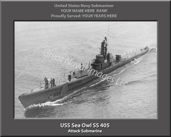 USS Sea Owl SS 405 : Submarine Photo 2 ⋆ Great Naval Images LLC