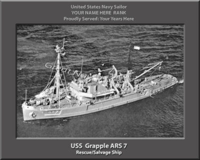 USS Grapple ARS 7 : Personalized Navy Ship Photo ⋆ Great Naval Images LLC