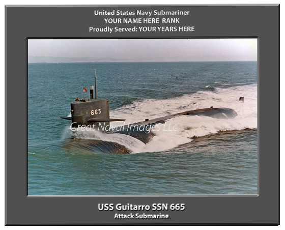 USS Guitarro SSN 665: Submarine Photo ⋆ Personalized US Navy Ship ...