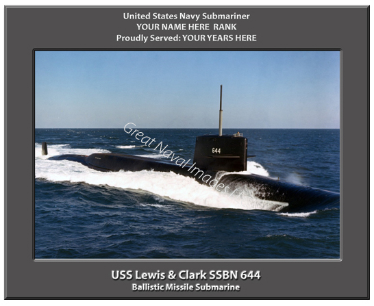 USS Lewis & Clark SSBN 644 : Submarine Photo ⋆ Great Naval Images LLC