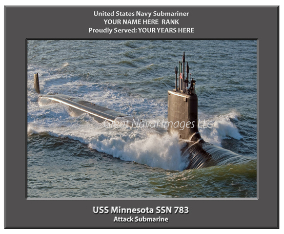 USS Minnesota SSN 783: Submarine Photo ⋆ Personalized US Navy Ship ...