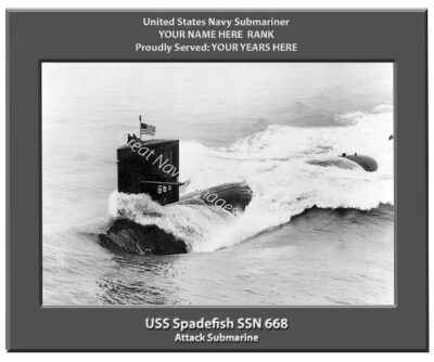 USS Spadefish SSN 668: Submarine Photo ⋆ Personalized US Navy Ship ...