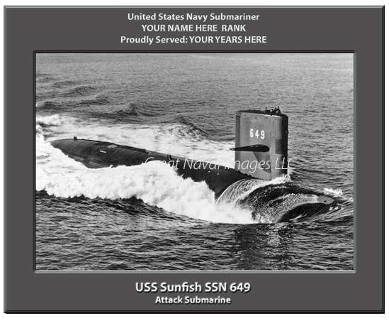 USS Sunfish SSN 649: Submarine Photo ⋆ Personalized US Navy Ship Prints ...