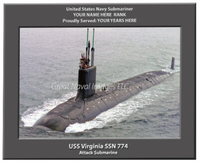 USS Virginia SSN 774: Submarine Photo ⋆ Personalized US Navy Ship ...