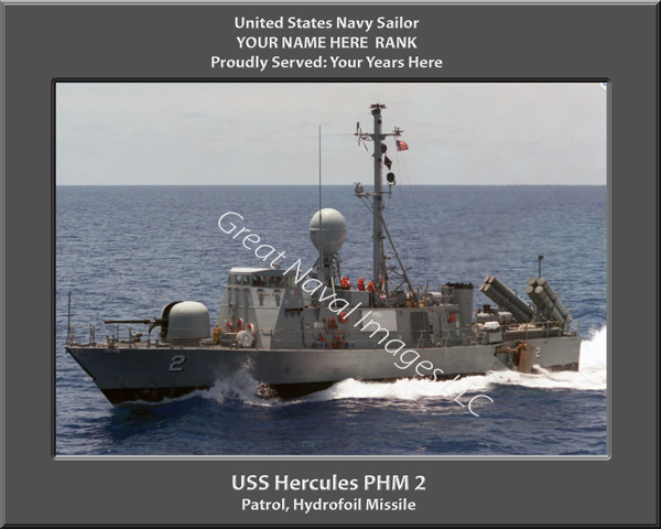 USS Hercules PHM 2 : Personalized Navy Ship Photo ⋆ Great Naval Images LLC