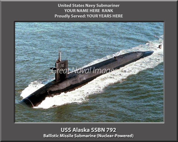 USS Alaska SSBN 732: Submarine Photo ⋆ Personalized US Navy Ship Prints ...