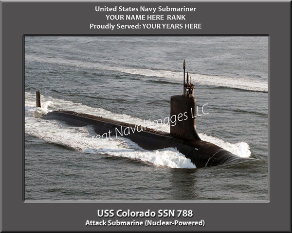USS Colorado SSN 788: Submarine Photo ⋆ Personalized US Navy Ship ...