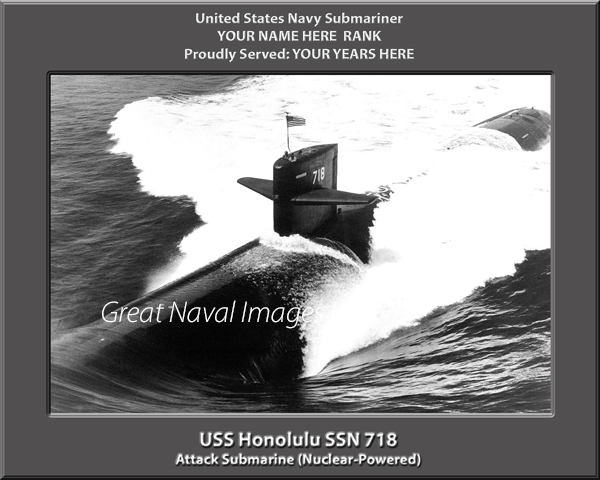 USS Honolulu SSN 718: Submarine Photo ⋆ Great Naval Images LLC