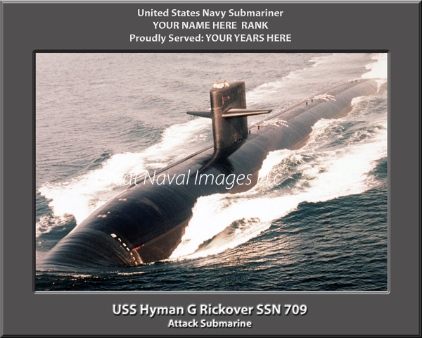 USS Hyman G Rickover SSN 709: Submarine Photo ⋆ Great Naval Images LLC