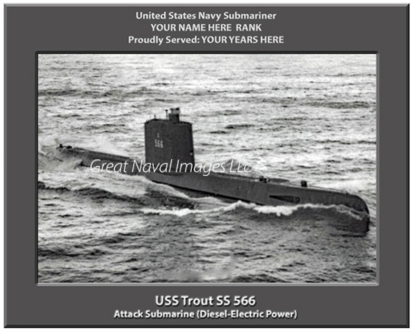 USS Trout SS 566 : Submarine Photo ⋆ Great Naval Images LLC