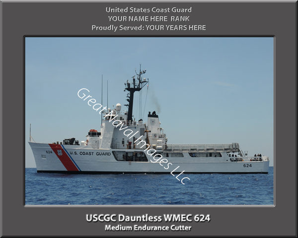 USCGC Dauntless WMEC 624: Personalized Photo ⋆ Great Naval Images LLC