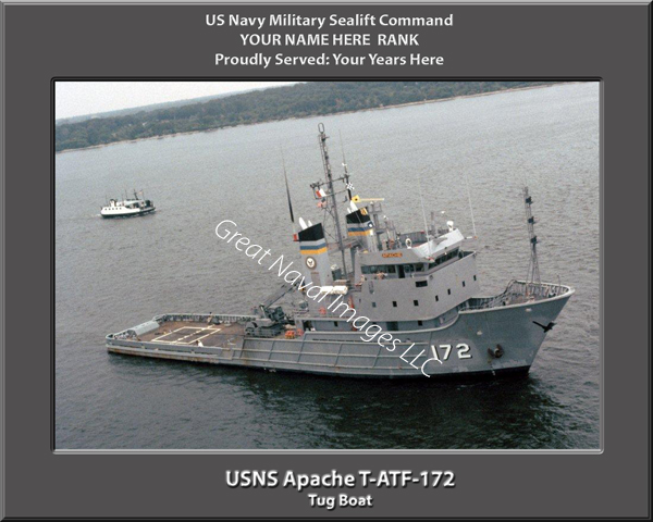 USNS Apache ATF 172: Personalized Navy Ship Photo ⋆ Great Naval Images LLC