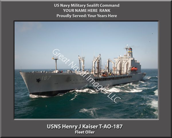 USNS Henry J Kaiser T-AO 187: Personalized Navy Ship Photo ⋆ Great ...