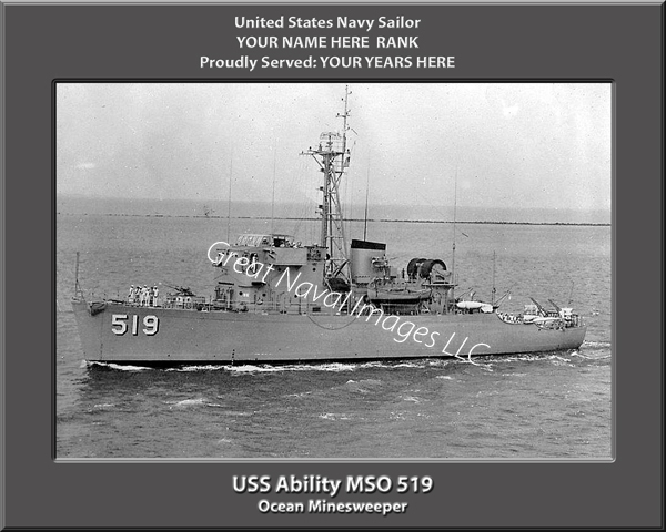 USS Ability MSO 519: Personalized Navy Ship Photo ⋆ Great Naval Images LLC