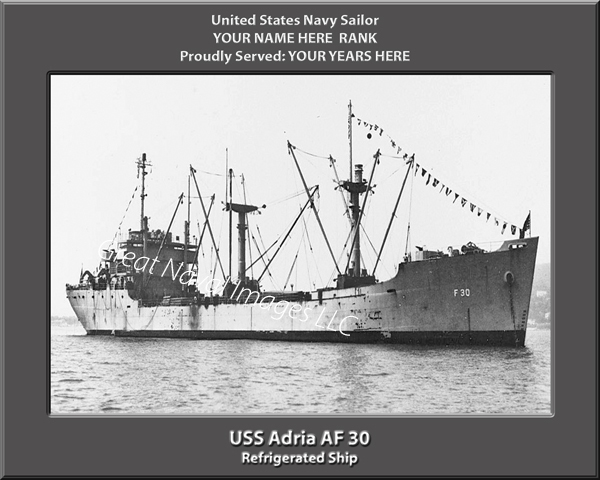 USS Adria AF 30: Personalized Navy Ship Photo ⋆ Great Naval Images LLC