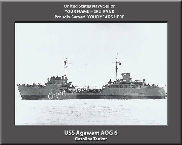 USS Agawam AOG 6: Personalized Navy Ship Photo ⋆ Great Naval Images LLC
