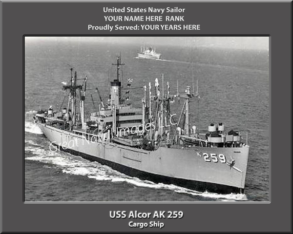 USS Alcor AK 259: Personalized Navy Ship Photo ⋆ Great Naval Images LLC
